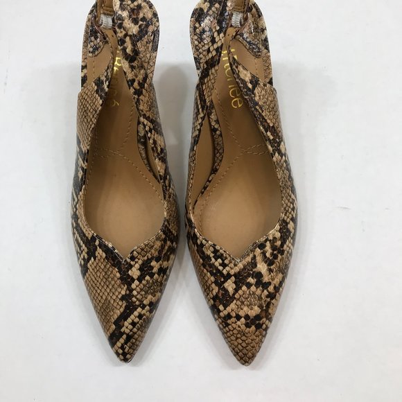 J.Renee | Shoes | Jrenee Sweetheart Topline High Heel Sling Snake Print ...